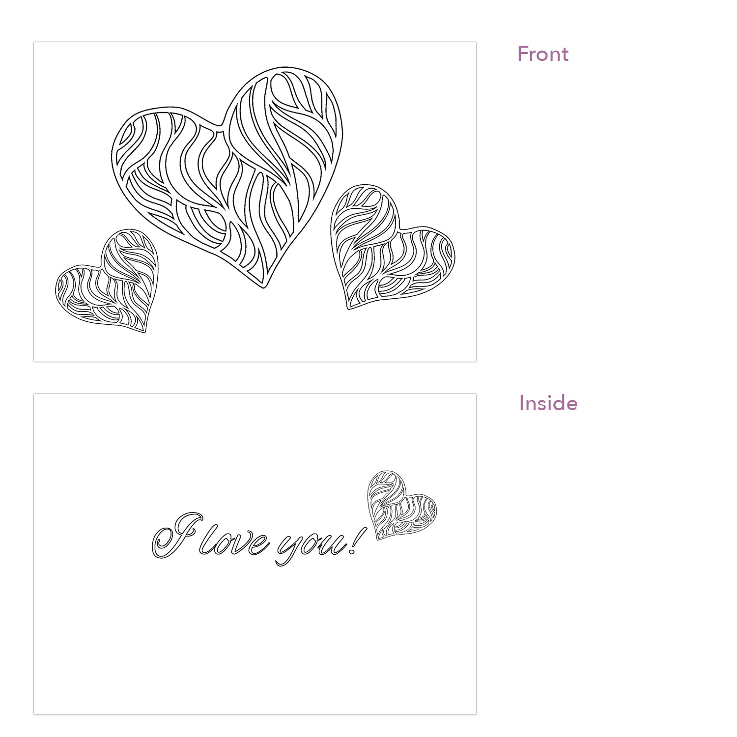 Set of 12 Love Notes – Color Me Cards